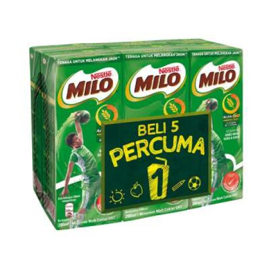【Ready Stock】NESTLE MILO UHT 5+1 200ML*6 | Shopee Malaysia