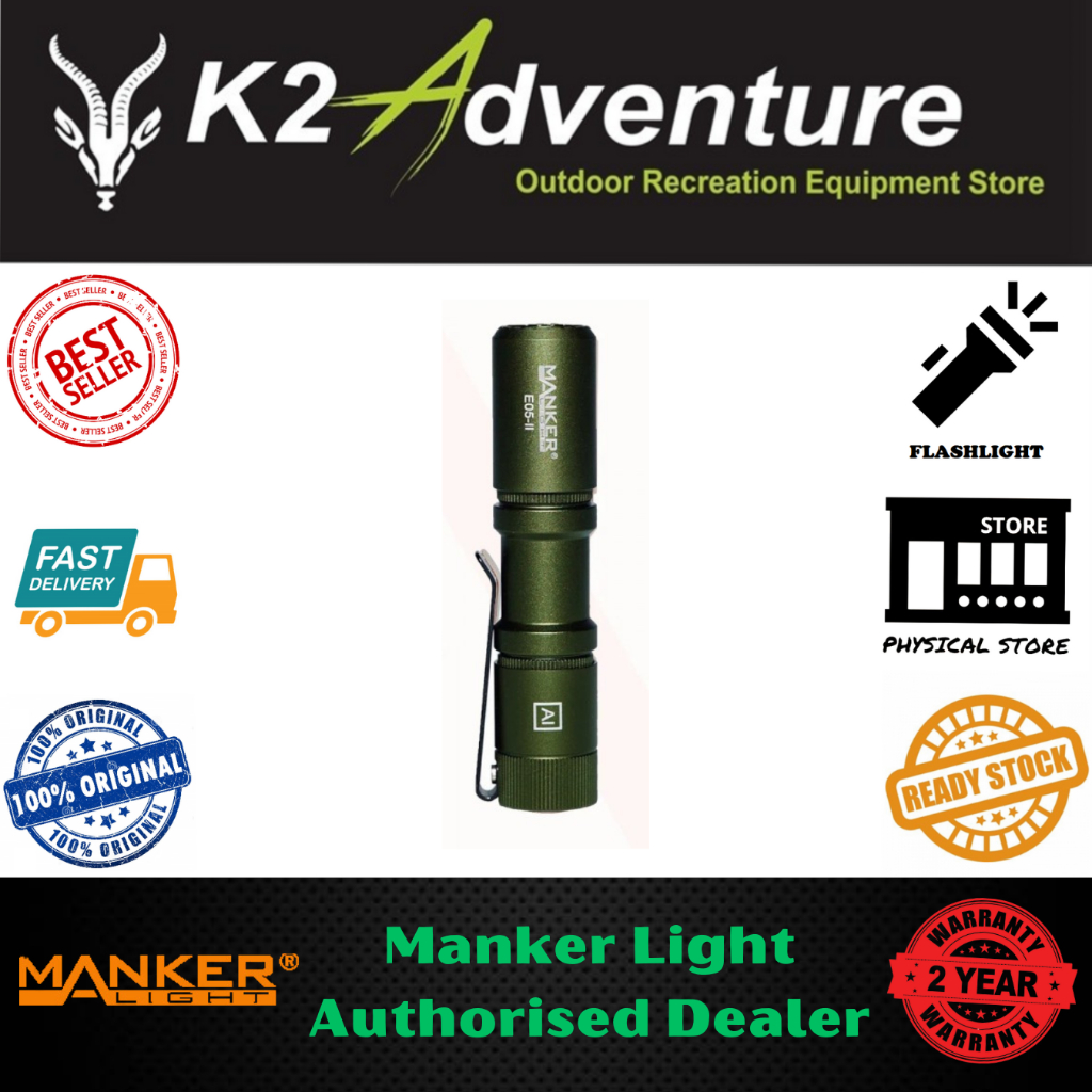 Manker E05 II NW ARMY GREEN Neutral White LED 800L Rechargeable EDC ...