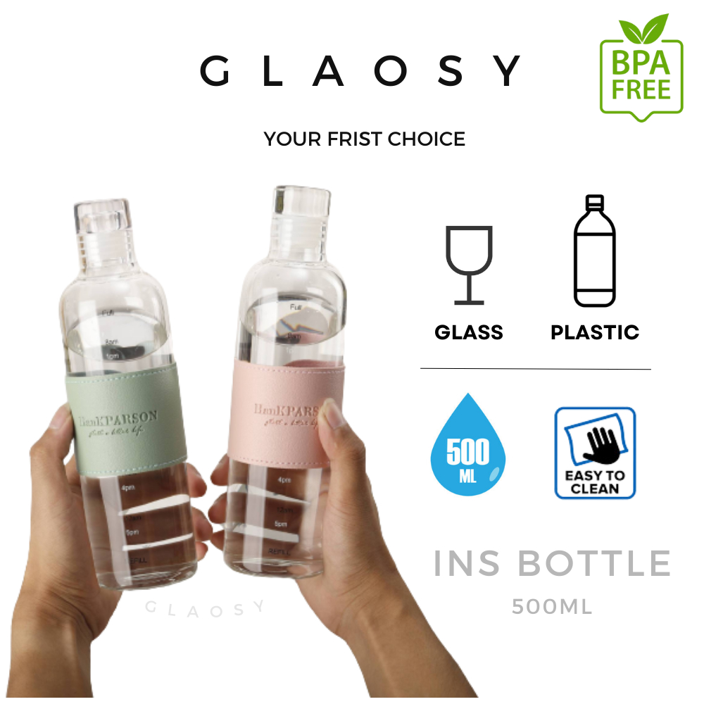 500ml Ins Style Water Bottle Drinking Water Botol Bekas Air Botol Air ...