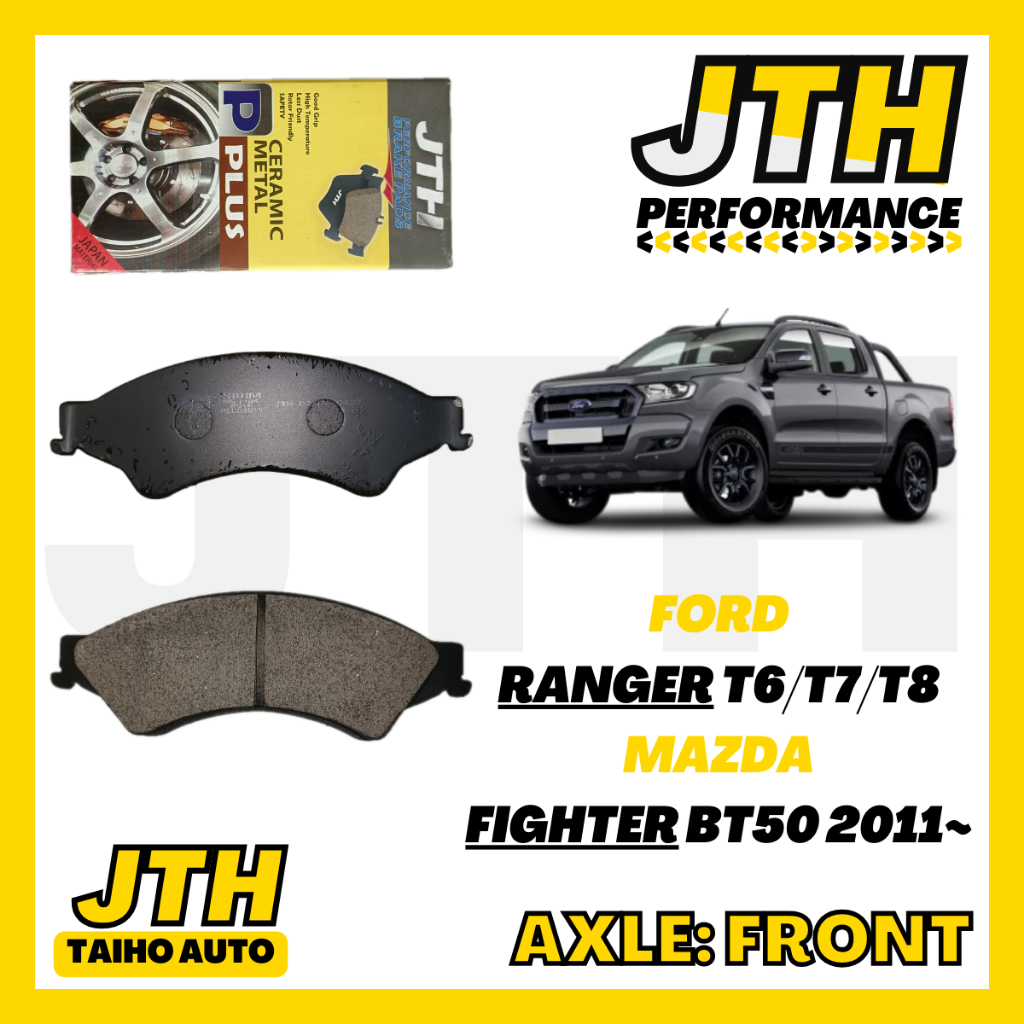 TAIHOAUTO JTH PERFORMANCE Front Brake Pad Ford Ranger T6 / T7 / Mazda ...