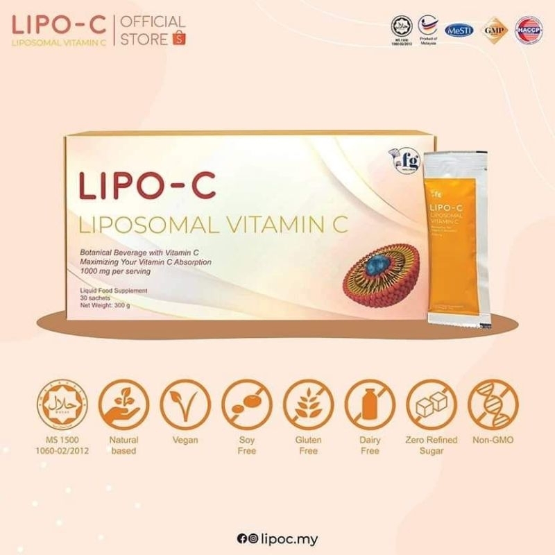 LIPO-C (Liposomal Vitamin C - Minuman Botani Bervitamin C) | Shopee Malaysia