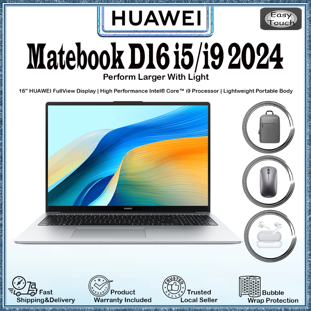 Huawei Matebook D16 i5/i9 12th/13th (8GB+512GB)(16GB+512GB) Original ...