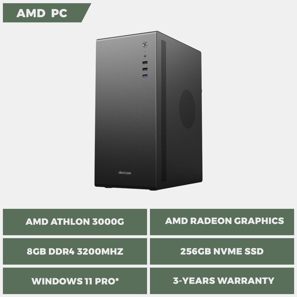 [AMD PC] AMD Athlon 3000G / AMD Radeon Graphics / 8GB DDR4 / 256GB NVMe ...