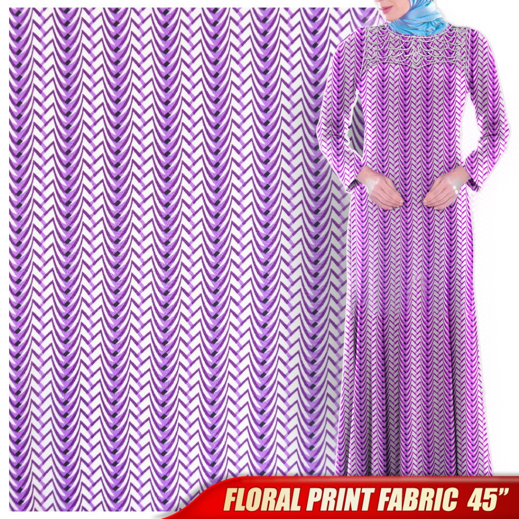 Kain Bidang 45 inci/Kain Pasang/Kain Corak/Kain pakaian wanita/Bentuk ...