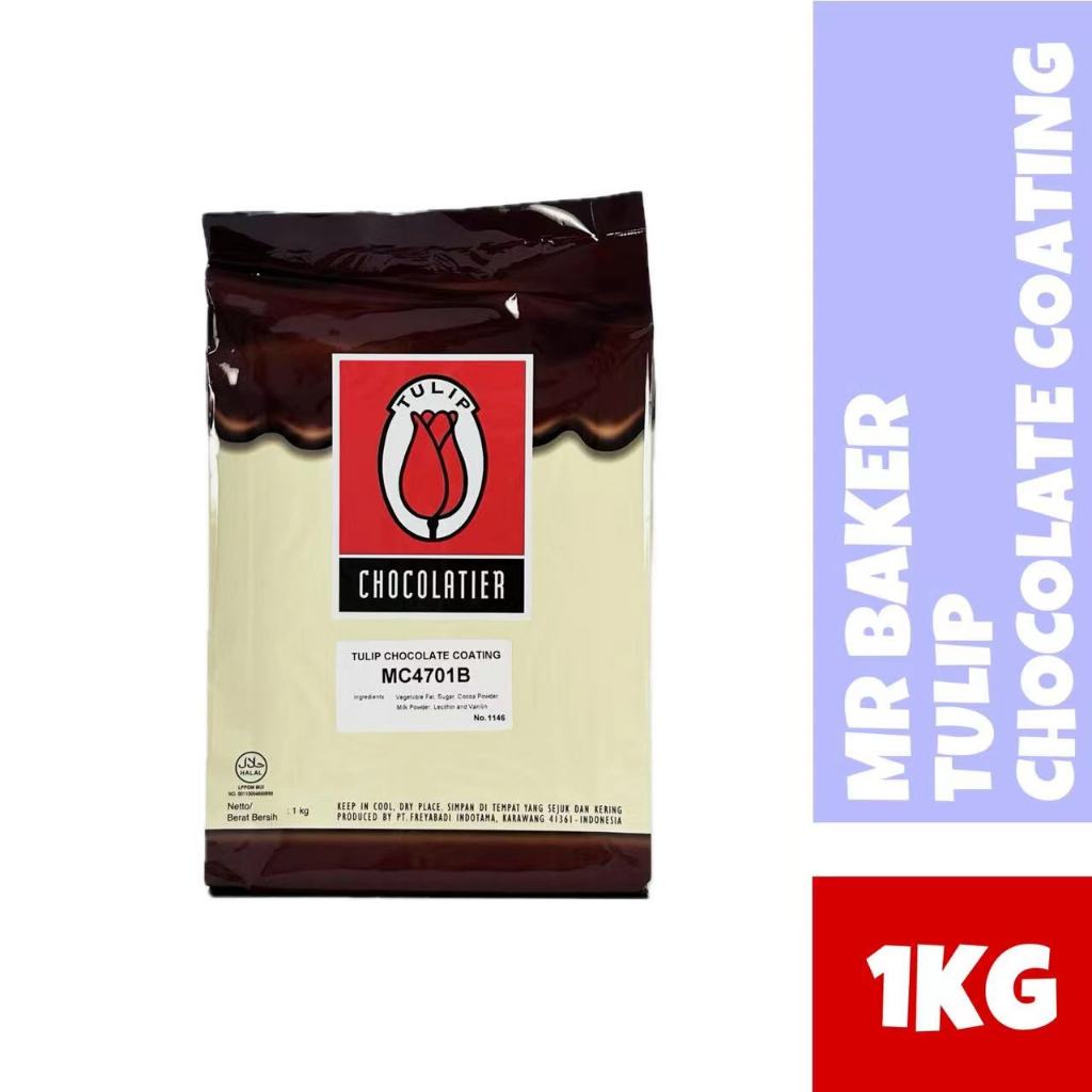 Tulip Chocolate coating 1kg / Tulip Chocolate / Coklat salutan / Halal ...