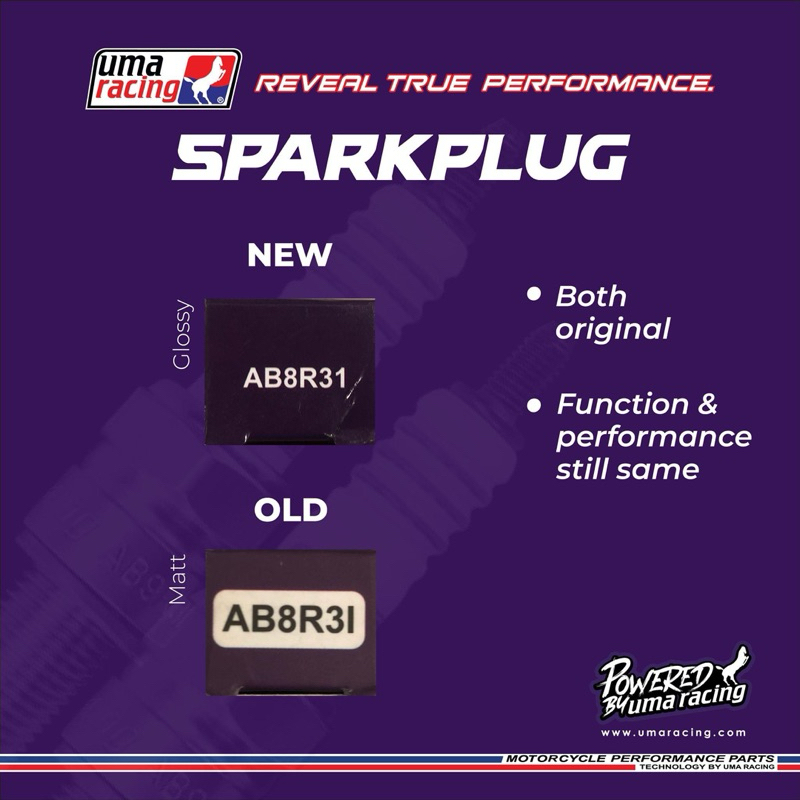 UMA RACING IRIDIUM SPARK PLUG (AB8R3I / AB9R3I / AC7R3I) | Shopee Malaysia