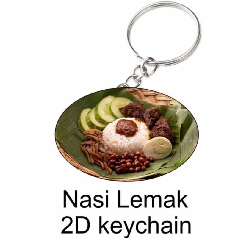 Nasi lemak klasik 2d acrylic keychain food makanan | Shopee Malaysia