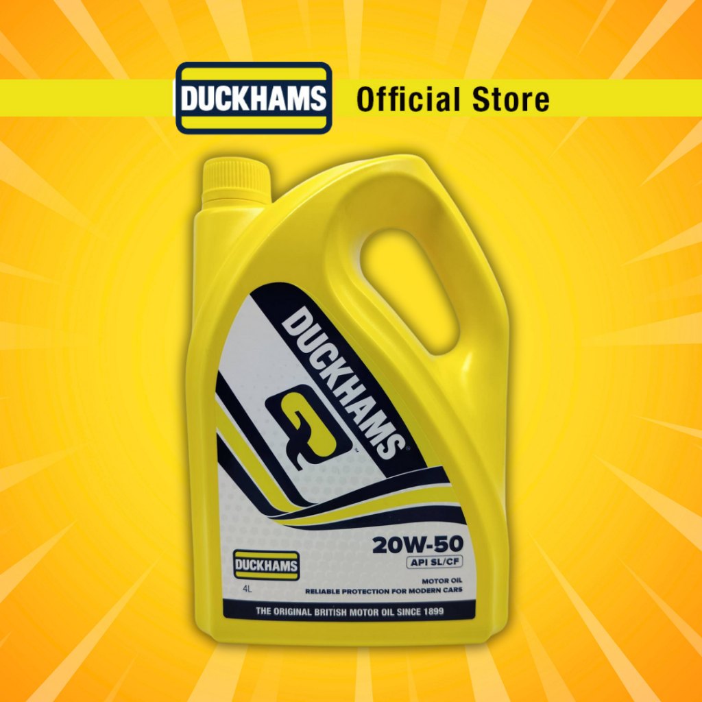 DUCKHAMS Q 20W-50 SL/CF (4 LITERS) - MINERAL ENGINE OIL 20W50 | Shopee ...
