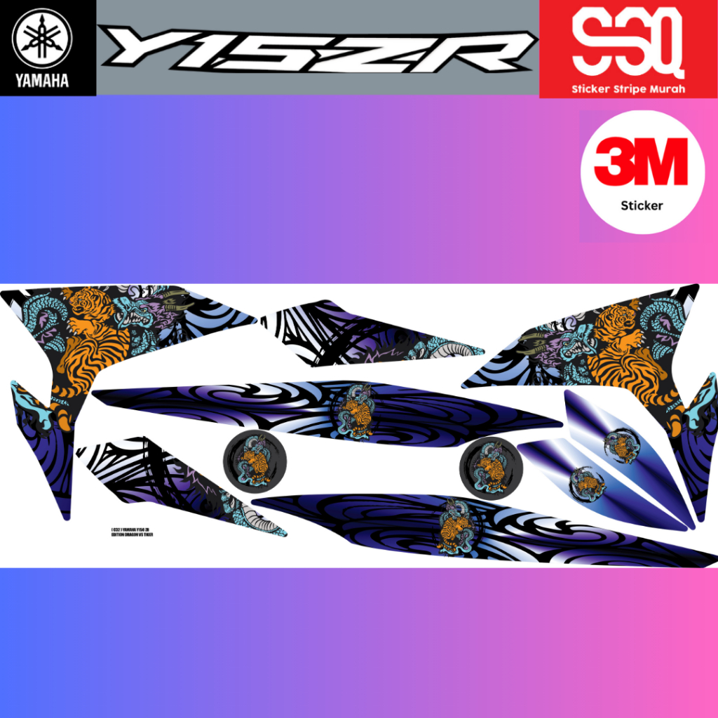 High Quality AAA Premium Sticker Stripe Yamaha y15 y15zr Edition Dragon ...