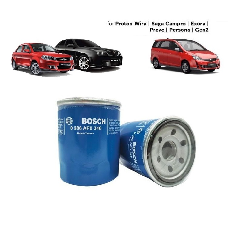 Bosch Oil Filter Proton Saga Gen2 BLM Exora Mivec 4G93 4G15 4G13 4G91 ...