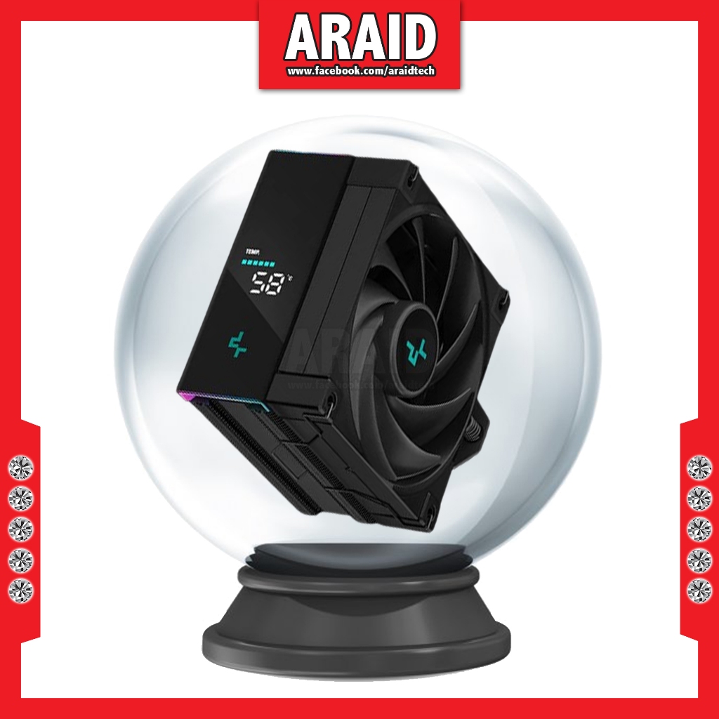 DeepCool AK400 Digital CPU Cooler with Status Display - Black | Shopee ...