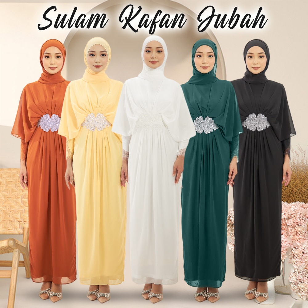 MUSLIM DRESS Hrida Abaya Dress Jubah Viral 2025 Abaya Lace Jubah ...