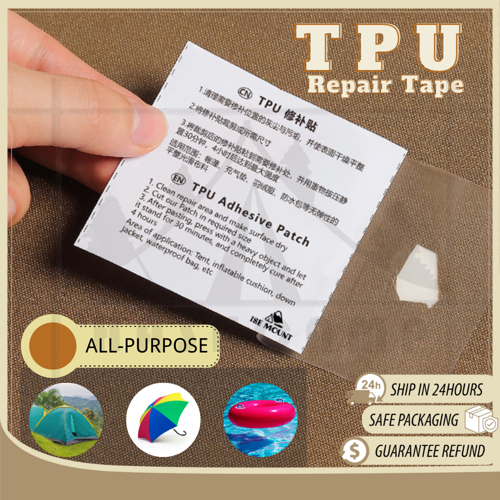 TPU Repair Tape Water resistant Tent Airbed Tilam Khemah Patches Tarp ...