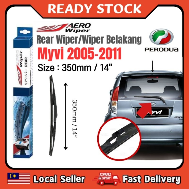 Perodua Myvi 2005-2011 14” Rear Window Rubber Wiper Blades Wiper ...