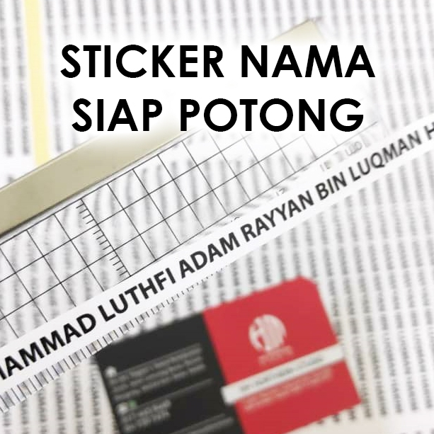 24JAM SIAP TERUS POS!!! Sticker Label Nama utk buku sekolah (PUTIH ...