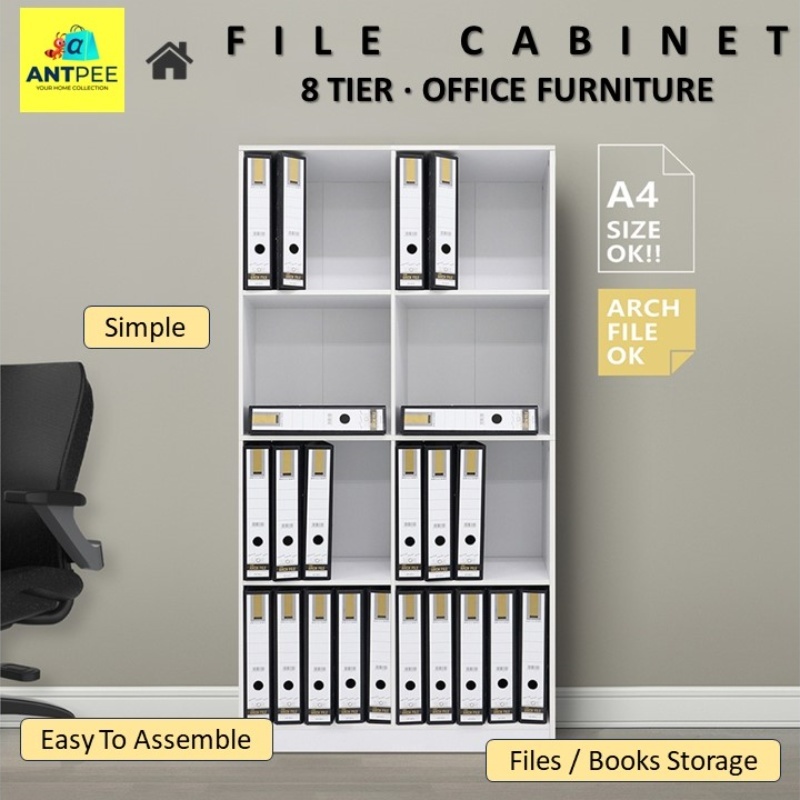 𝐀𝐍𝐓𝑃𝐸𝐸 𝟖 𝐓𝐢𝐞𝐫 𝐎𝐟𝐟𝐢𝐜𝐞 𝐅𝐢𝐥𝐞 𝐂𝐚𝐛𝐢𝐧𝐞𝐭 🐜 A4 Bookshelf Rak Buku Home Shelves ...