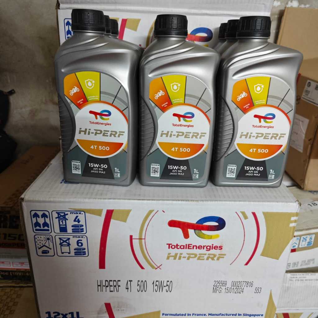 (12 BOTAL) 4T TOTAL 500 15W-50 ENGINE OIL 4T TOTAL HI-PERF 500 15W-50 ...