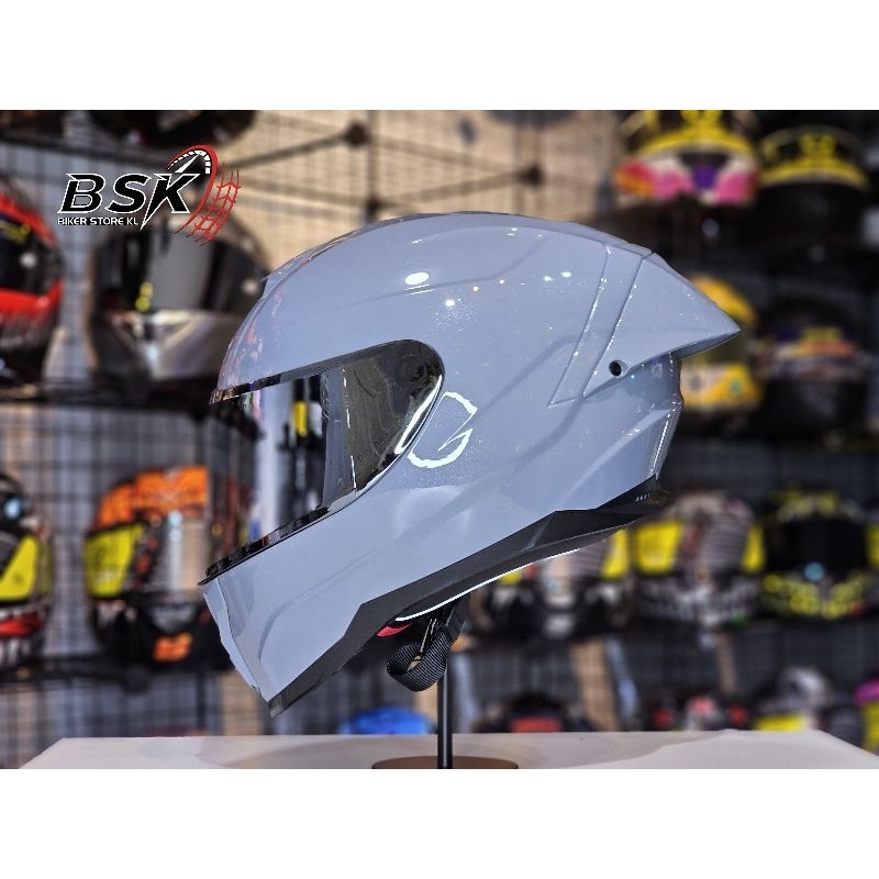 Original Nenki N1 Cement Grey Full Face Helmet | Shopee Malaysia
