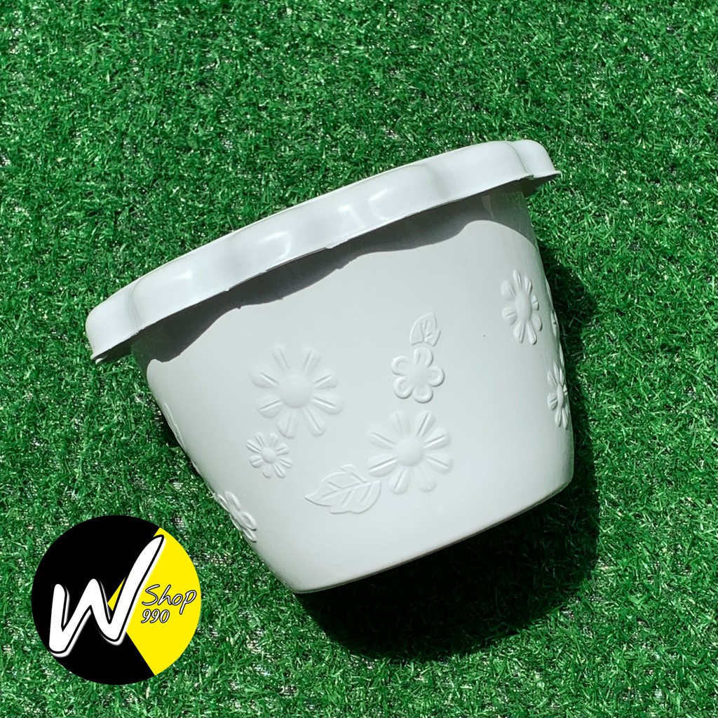 Ready Stock Pasu Bunga Plastik Putih/White Flower Pot Diameter 23cm ...