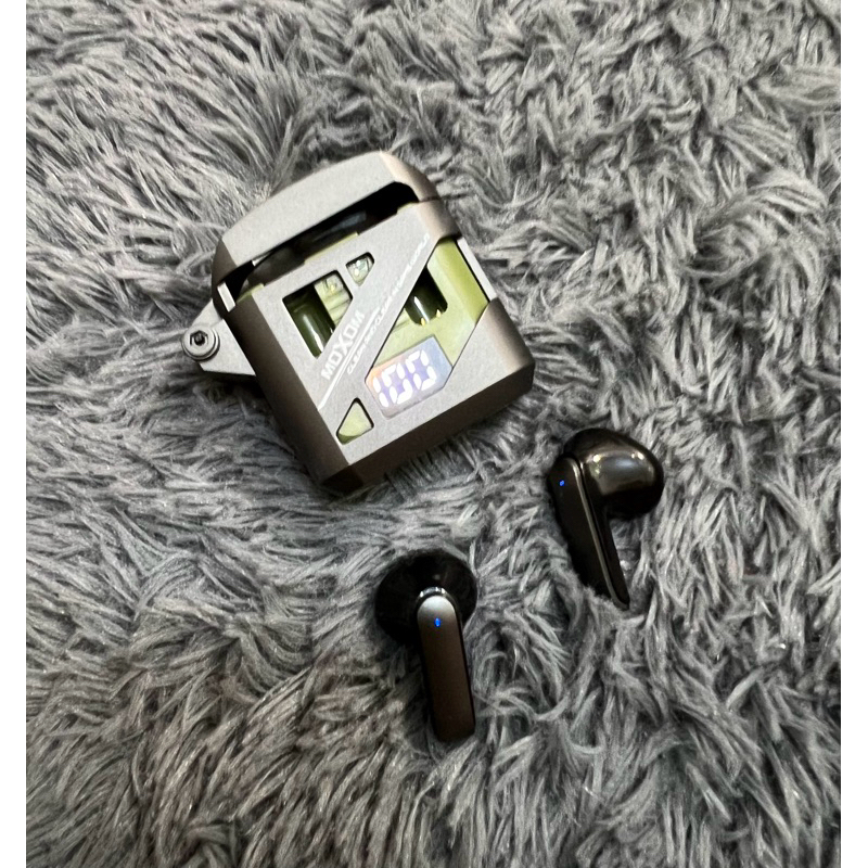 Moxom Mech Design LCD HI-Fi Stereo Clear TWS Bluetooth Wireless Earbuds ...