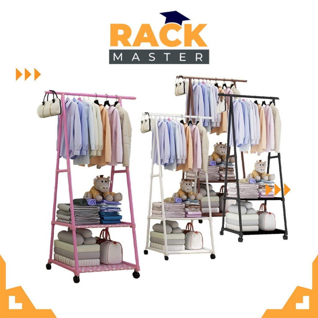 𝗥𝗔𝗖𝗞 𝗠𝗔𝗦𝗧𝗘𝗥 Household Metal Triangle Clothes Rack Cloth Rack Garment ...