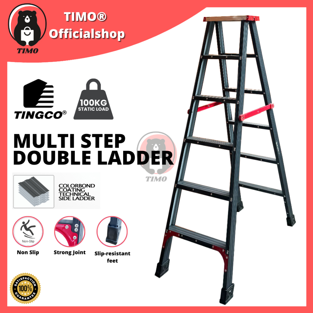 TINGCO Light Duty Double Side Ladder Domestic Commercial Economy Use ...
