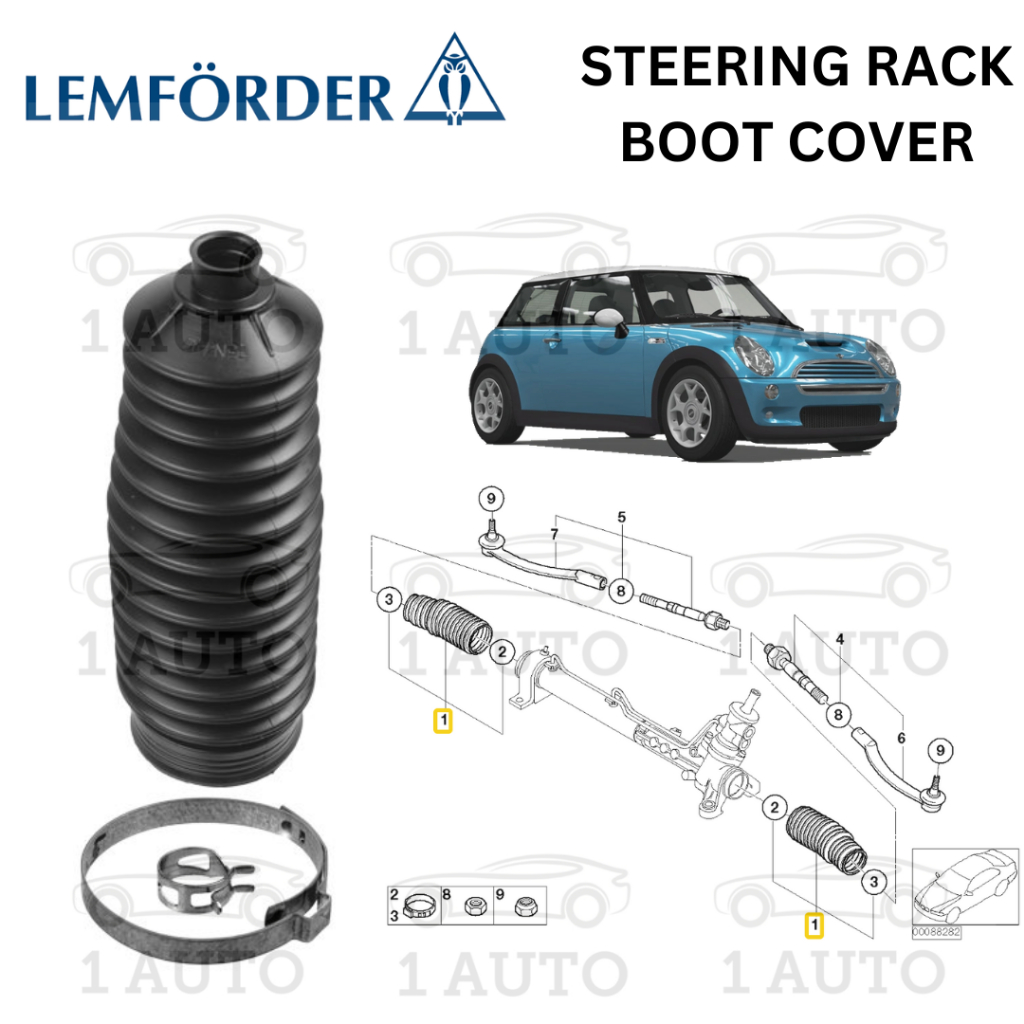 LEMFORDER STEERING RACK BOOT COVER BELLOW MINI COOPER R50 R52 R53 1.6 ...
