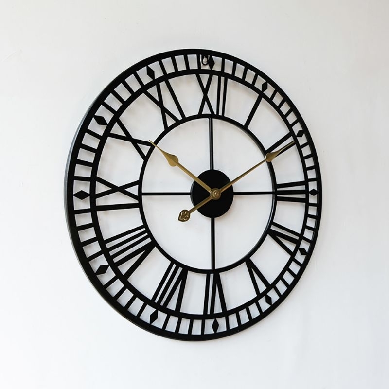 Metal Roman Wall Clock Jam Dinding Besi 60cm Ready Stock | Shopee Malaysia