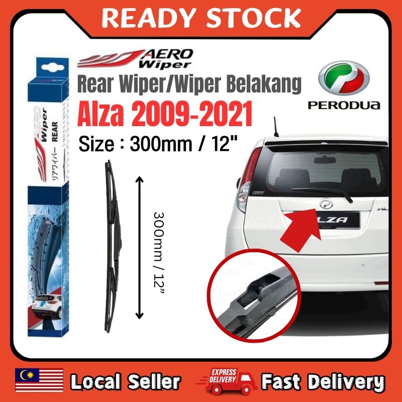 Perodua Alza 2009-2021 12” Rear Window Rubber Wiper Blades Wiper ...