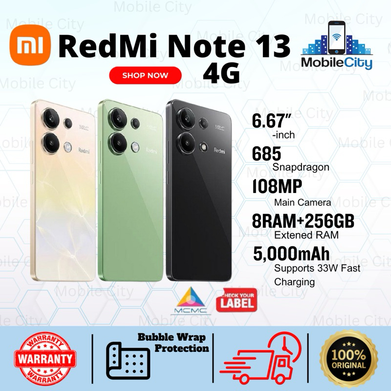 [ READY STOCK ] RedMi Note 13 4G (8RAM + 256GB) | Shopee Malaysia