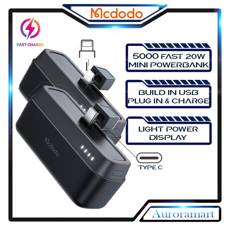 Original Mcdodo Fast Charging Power Bank Pocket Size Powerbank With ...