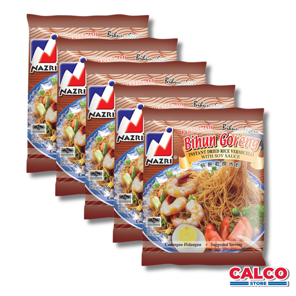 55g x 5pcs Nazri Instant Dried Rice Vermicelli With Soy Sauce Bihun ...