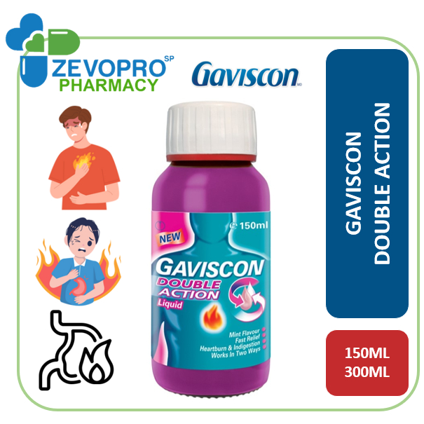 GAVISCON DOUBLE ACTION (150ML / 300ML) [EXP 05/2026] | Shopee Malaysia