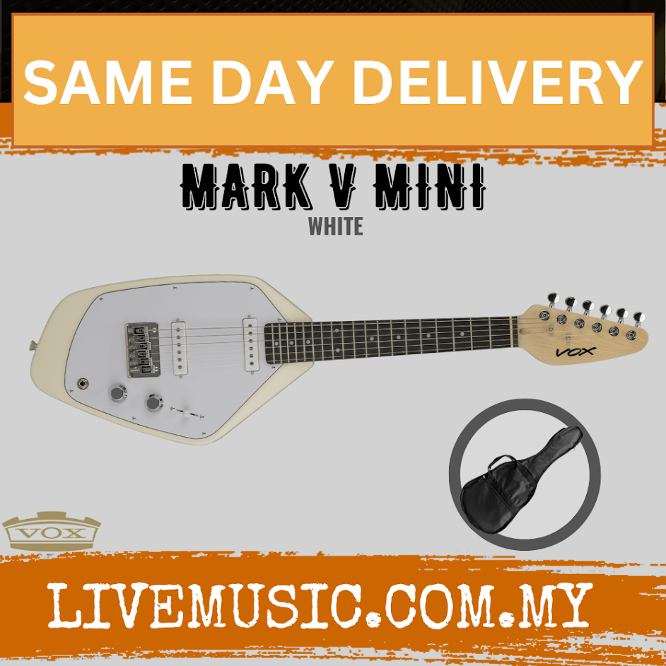 VOX MK5 MINI Black Short Scale Electric Guitar with Gig Bag - White ...