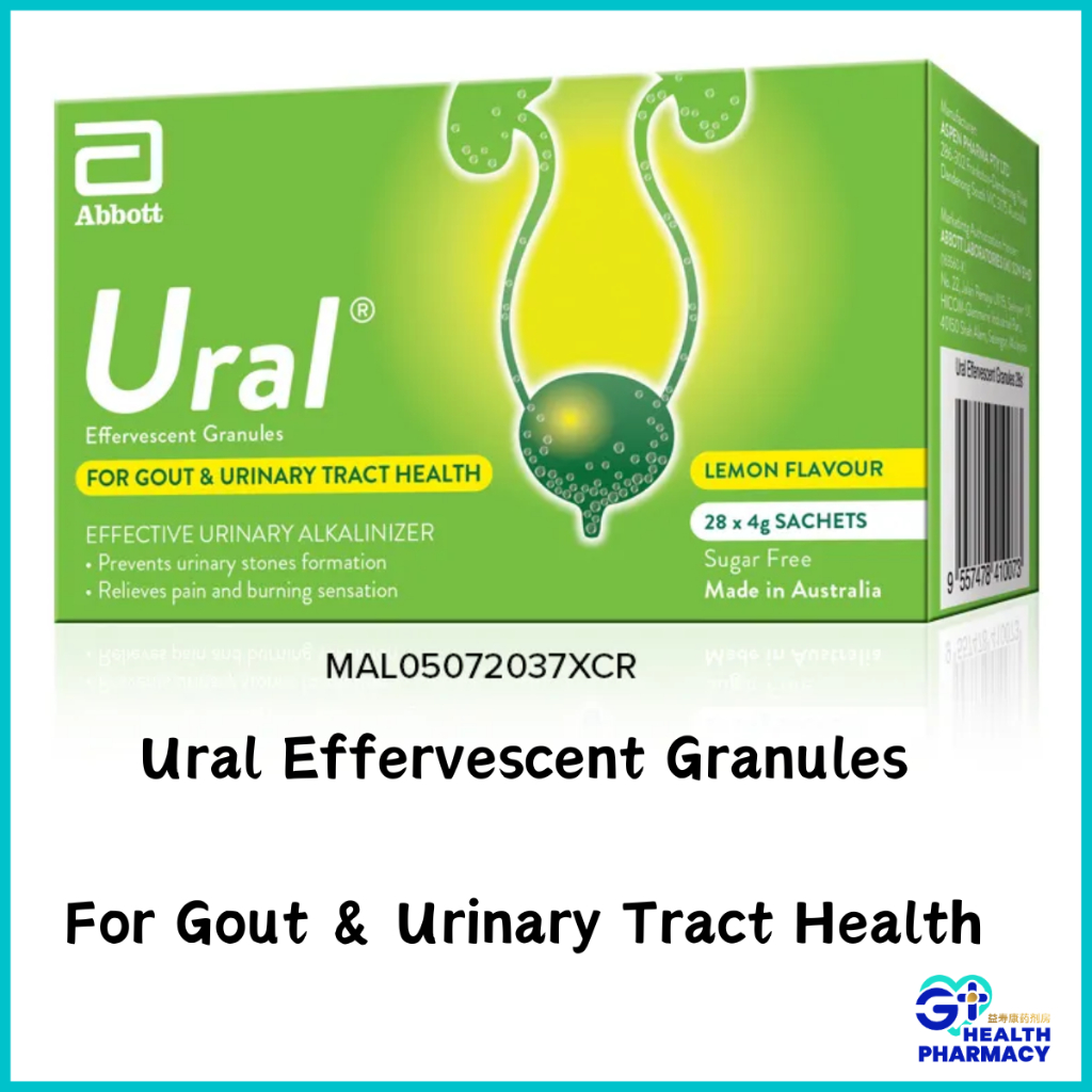 Ural Effervescent Granules 4G x 28s [1BOX] Urinary Alkalinizer | Shopee ...