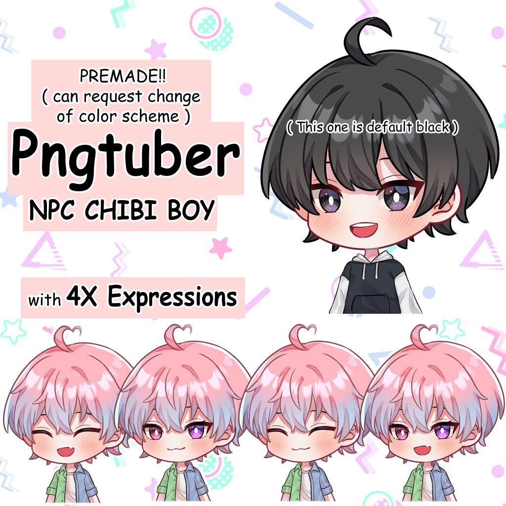 PngTuber Boy (Premade) ready to use - for Veadotube-mini customizable ...