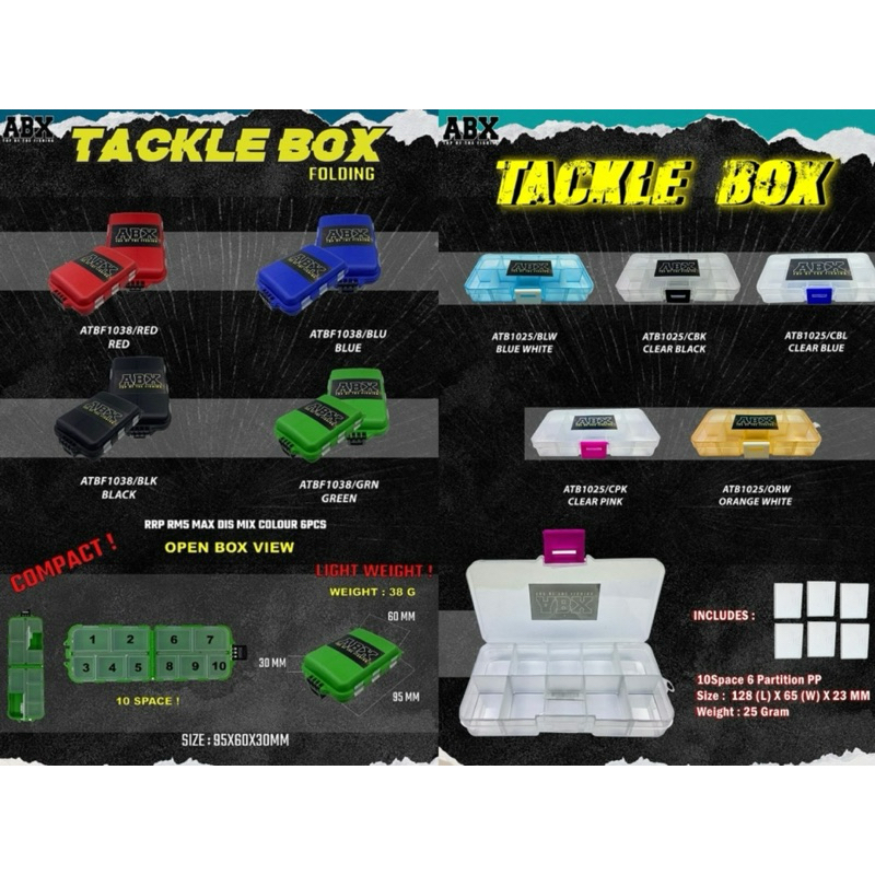 ABX MINI FOLDING TACKLE BOX ATBF1038/ATB1025 | Shopee Malaysia