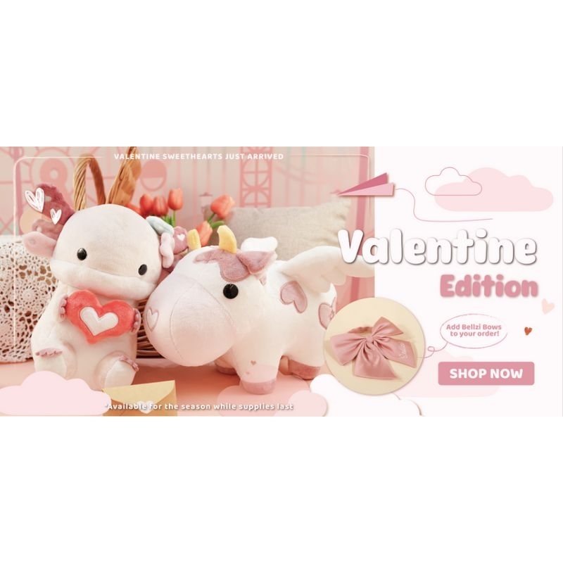 SEASONAL BELLZI VALENTINE MOOI THE COW & LOTTI THE SALAMANDER AXOLOTL ...