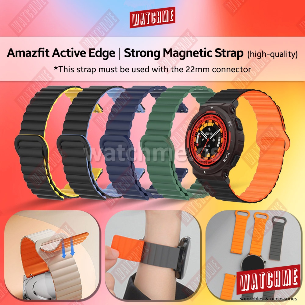 Amazfit Active Edge Smart Watch Strap, Strong Magnetic 22mm ...