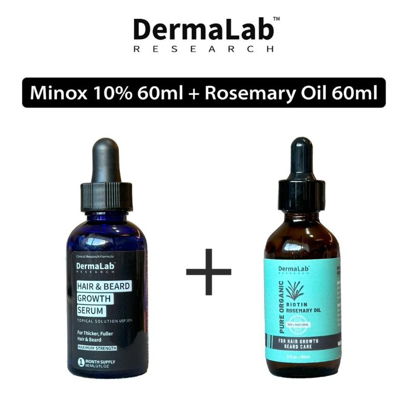 DERMALAB SERUM RAMBUT 10% + Organic Biotin Rosemary Oil Combo (2x 60ml) | Shopee Malaysia