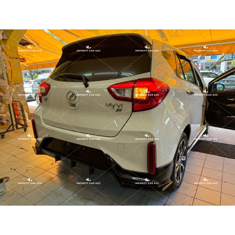 Perodua Myvi Facelift 2022 Rear Diffuser Lip Glossy Black | Shopee Malaysia