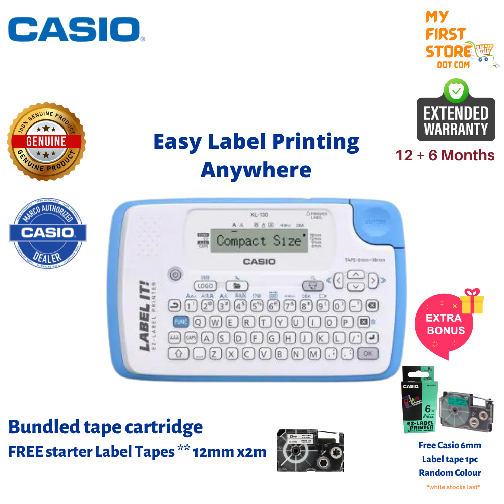 Genuine Casio EZ-Label Printer KL-130 Handy home Label Maker | Shopee ...