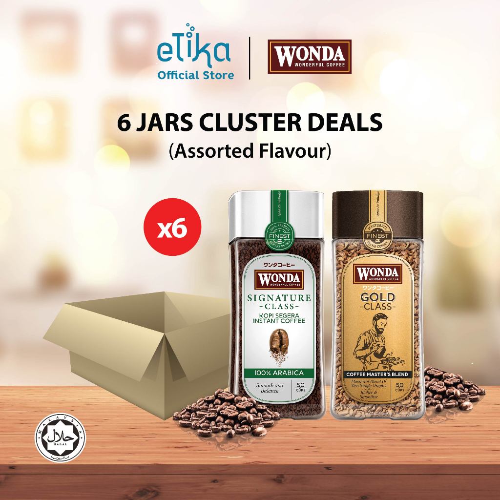 Wonda Instant Coffee Gold/Signature Class Jar 100g x 6 jars (M. Cluster) | Shopee Malaysia