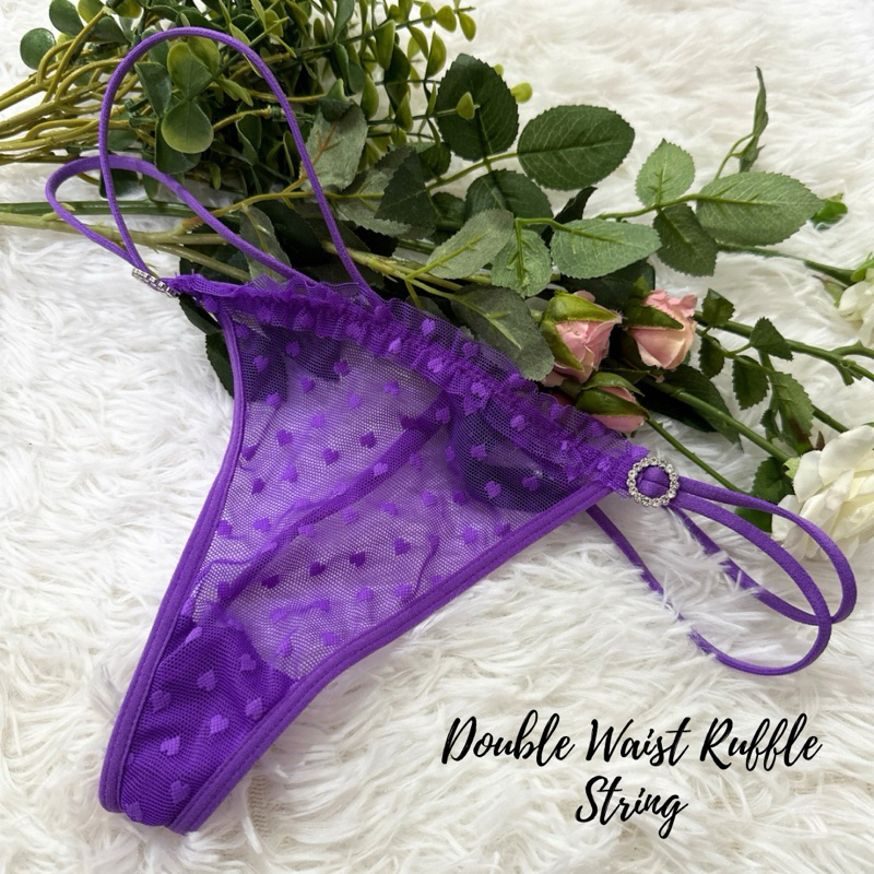 Purple String Doublewaist Gstring Sexy Sheer Gstring | Shopee Malaysia