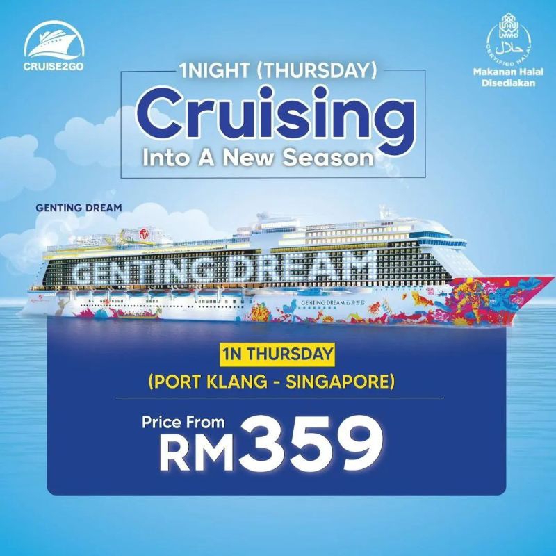 Genting Dream Cruising ( Halal) Port Klang - Singapore. | Shopee Malaysia
