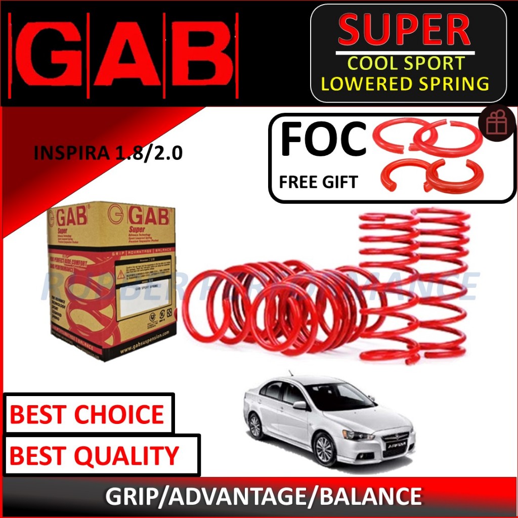 1 SET ORIGINAL GAB SPRING SPORT LOWERED SPRING SPORT INSPIRA 1.8/2.0 ...