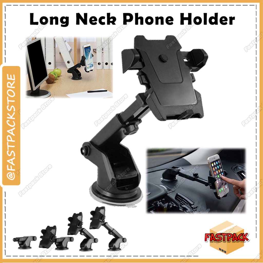 Universal 360° Car Dashboard Long Neck Phone Holder Mobile Phone Stand ...