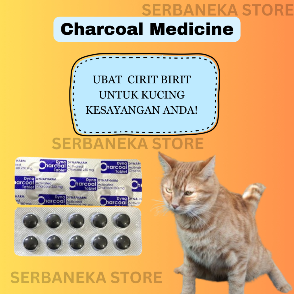 Ubat Cirit Birit/Muntah/diarrhea Keracunan untuk Kucing 1 Strip ...