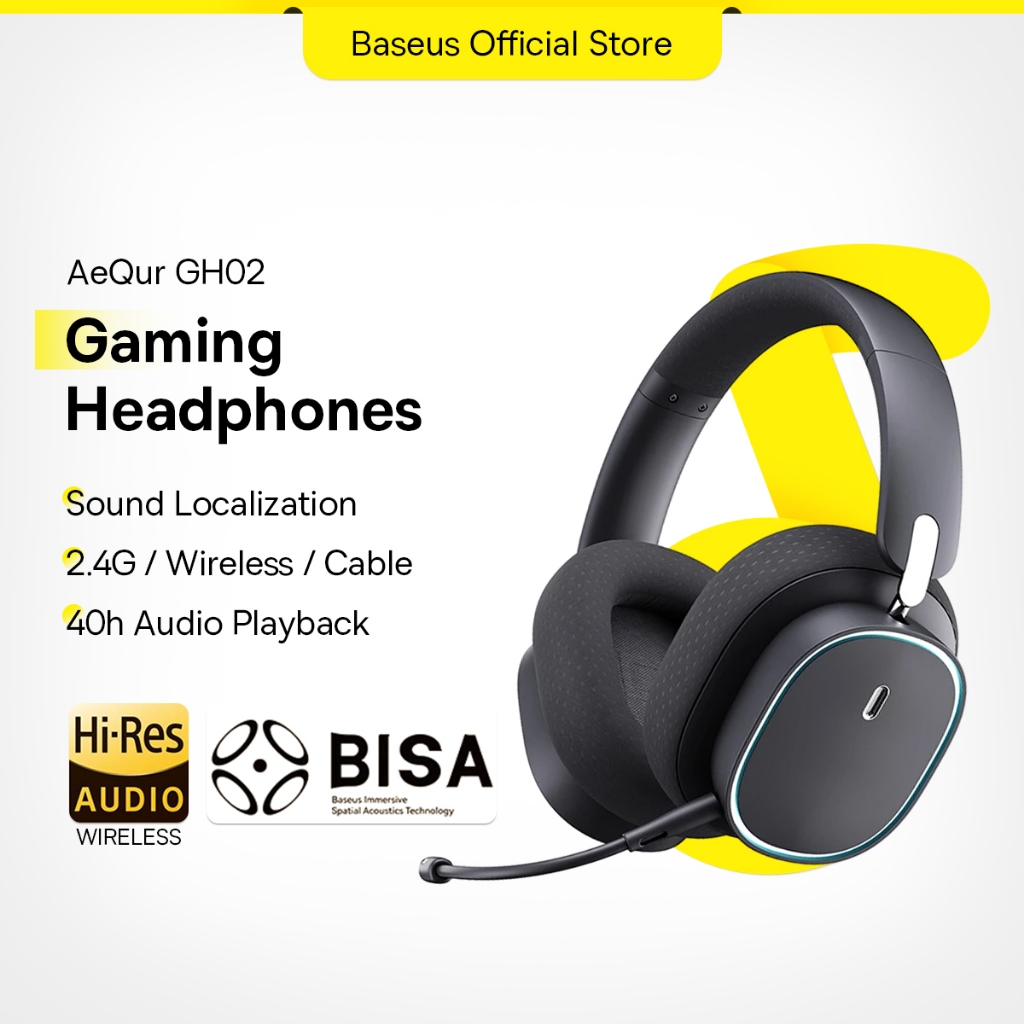 Baseus AeQur GH02 Gaming Wireless Headphones High Quality Sound 4 ...