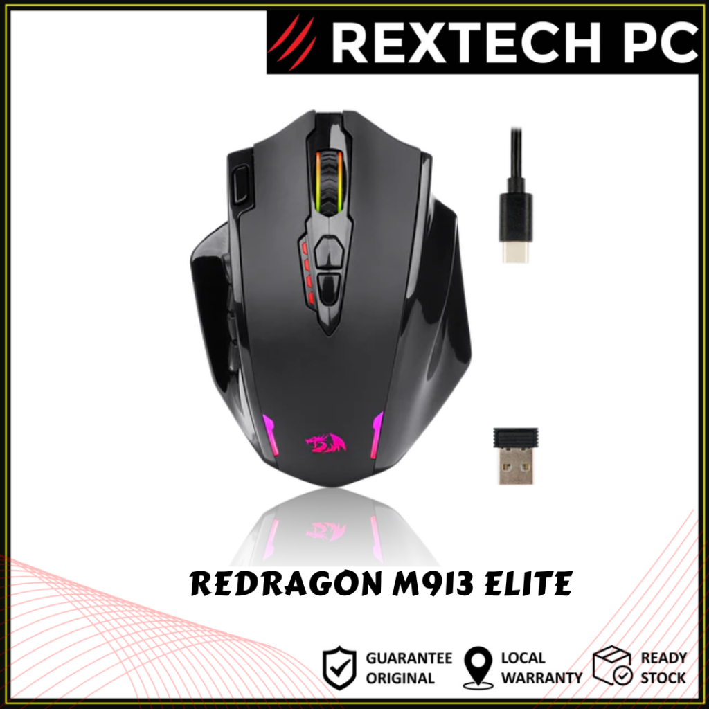 REDRAGON M913 Impact Elite 16000 DPI RGB Wireless Gaming Mouse | Shopee Malaysia
